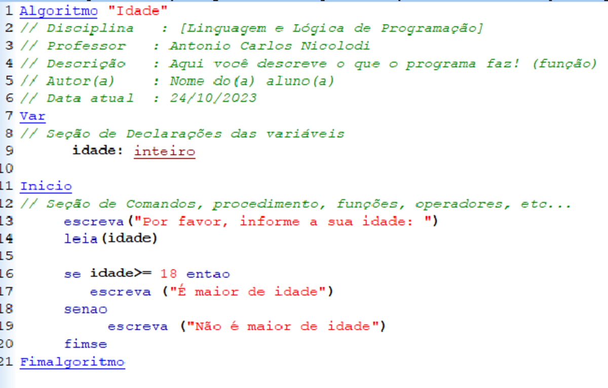Pseudocodigo - é isso - Engenharia de Software - Studocu