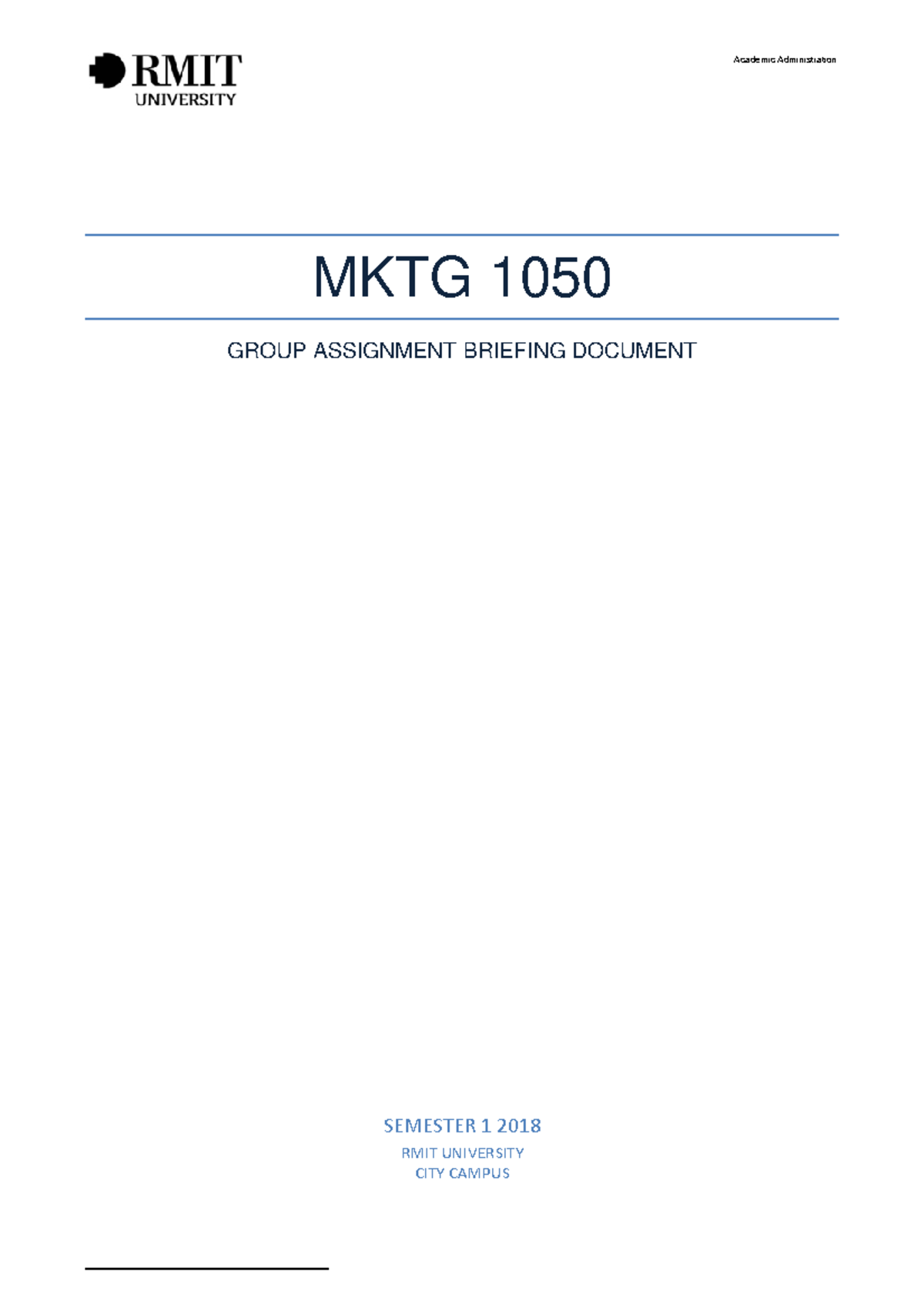 MKTG1050 Buyer Behaviour Assignment Manual - Academic Administration MKTG 1050 GROUP ASSIGNMENT ...