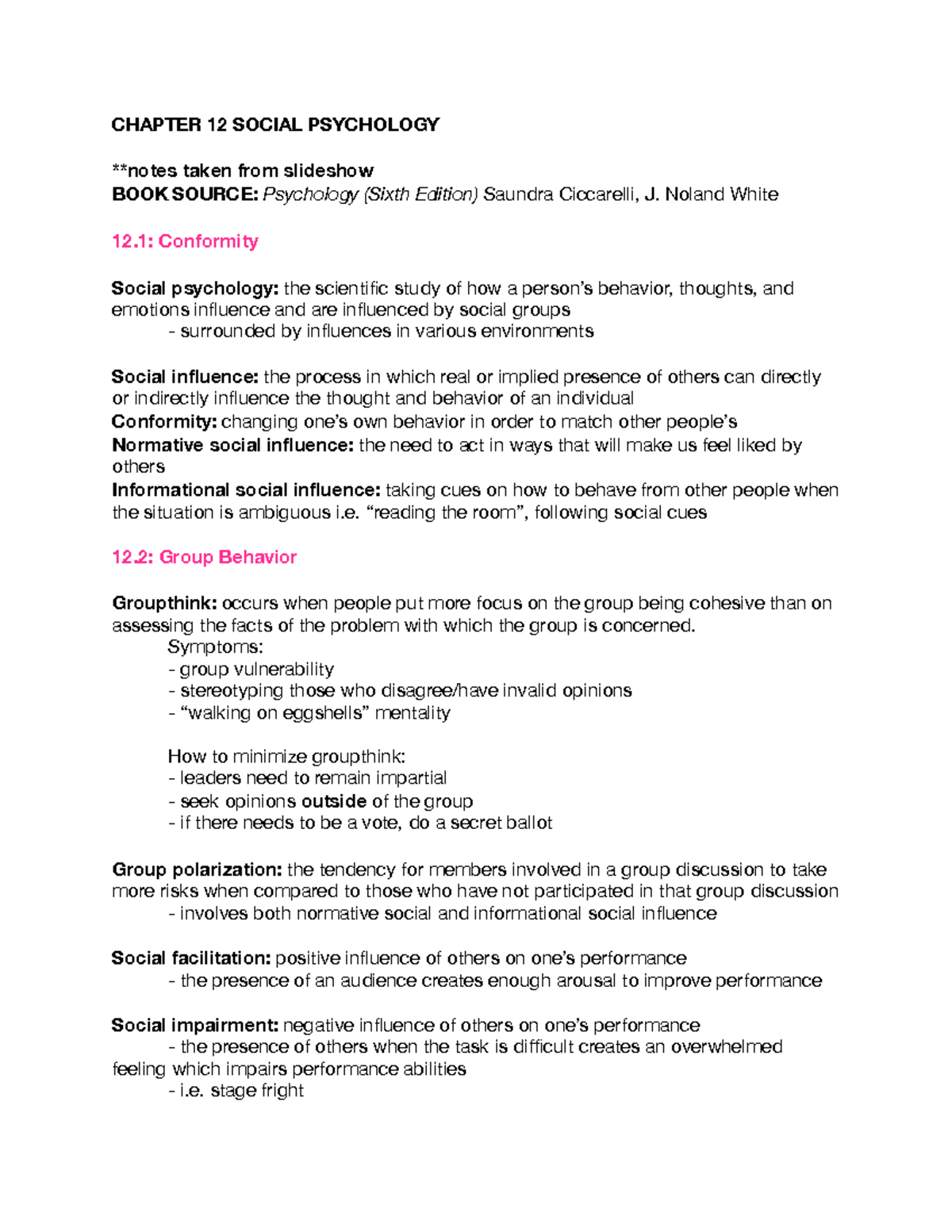 12-12 - Professor J. Bryles General Psych - CHAPTER 12 SOCIAL ...