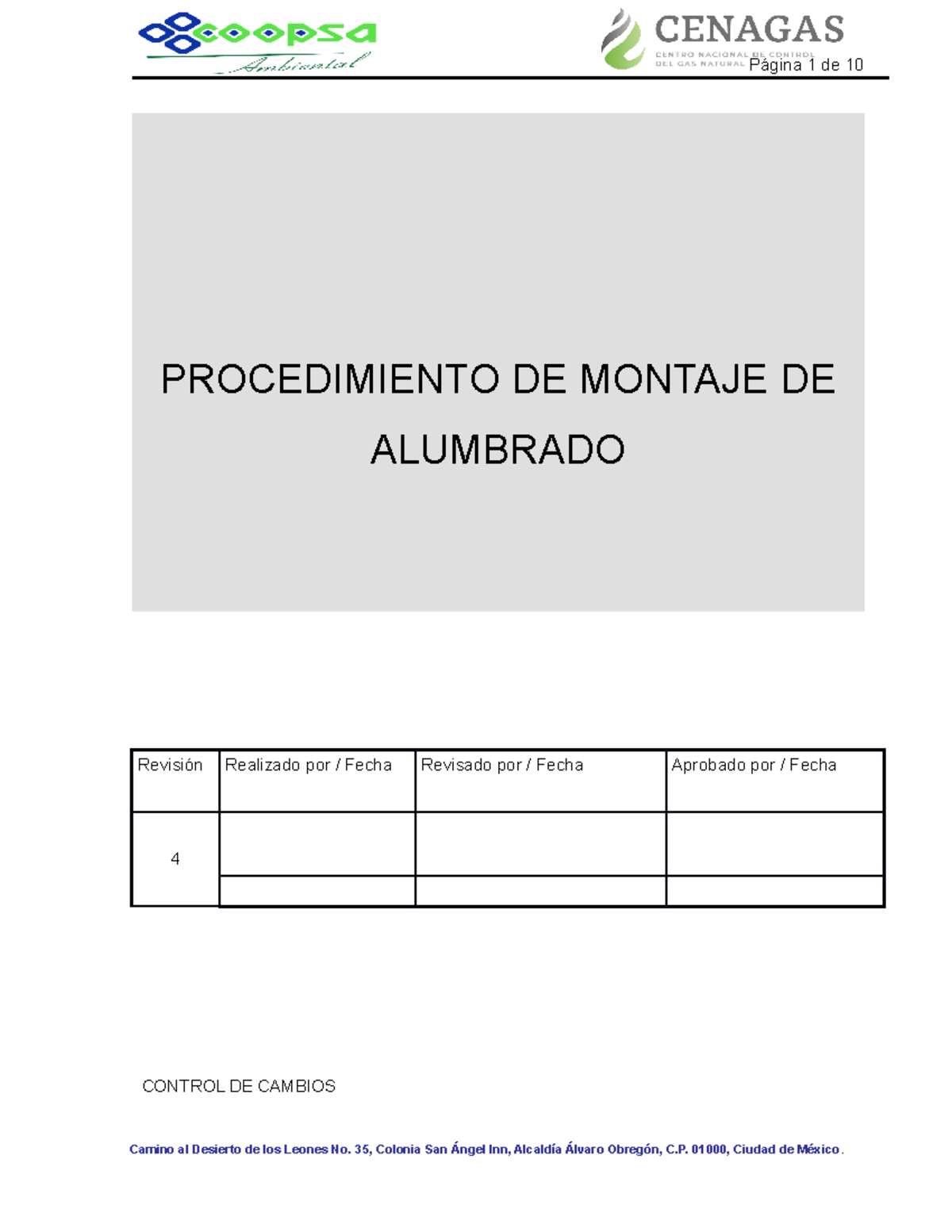VDM-CON-PRO-L-AVI-007 Rev.4 Procedimiento de Montaje de Alumbrado ...