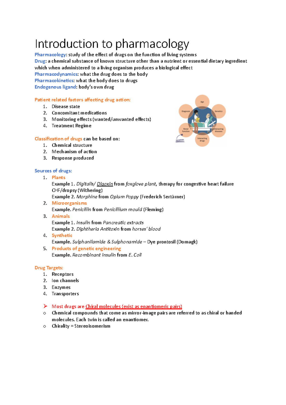 MD214 Complete Notes - Introduction to pharmacology Pharmacology: study ...