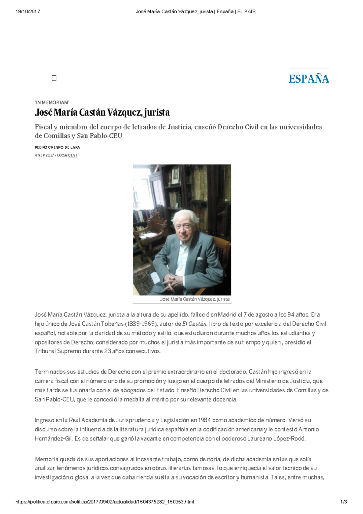 José María Castán Vázquez, jurista - jurista EL jurista Fiscal y ...