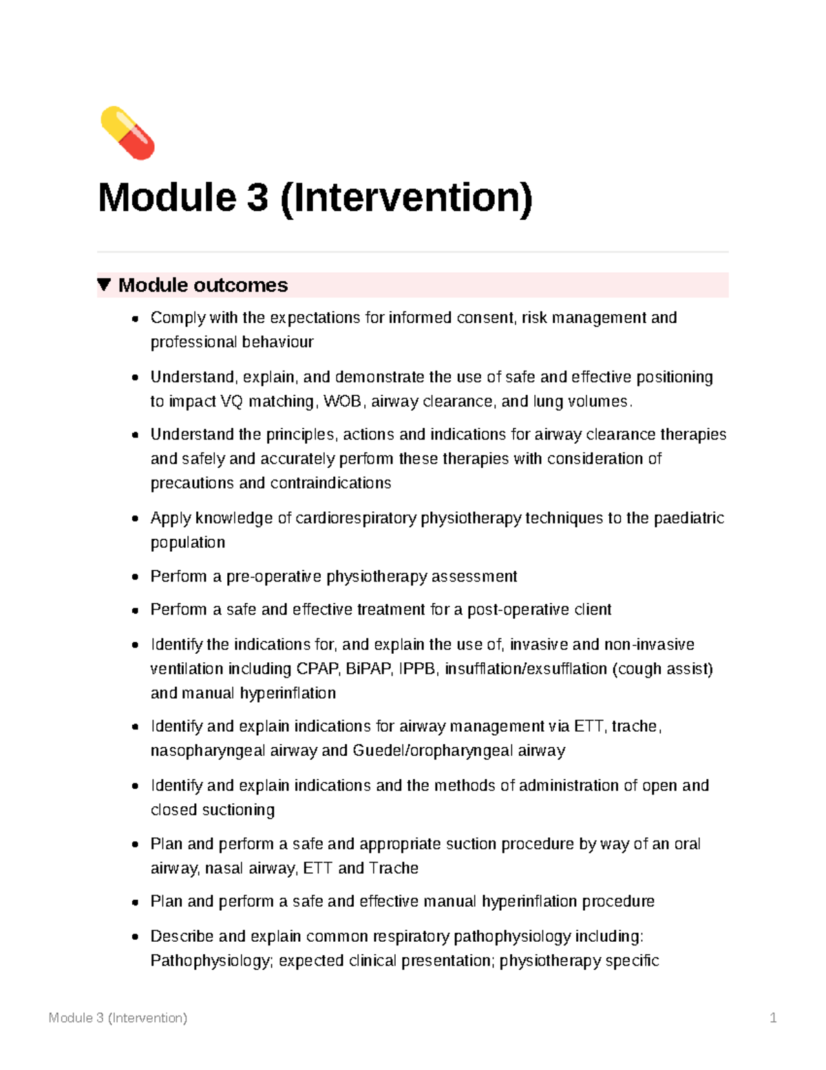 PHS301 Module 3 (Intervention) - x Module 3 (Intervention) Module ...