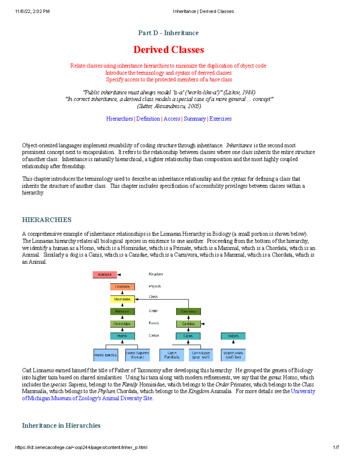 Inheritance Derived Classes Part D Inheritance Derived Classes