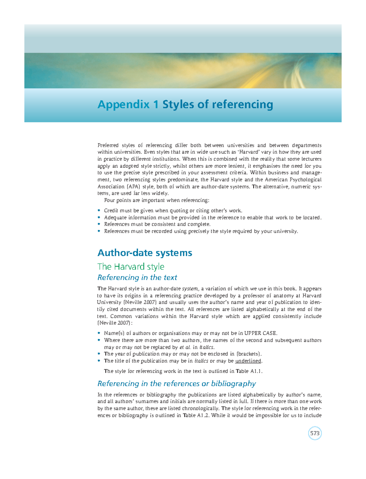 Styles of referencing Saunders 2016 - Appendix 1 Styles of referencing ...