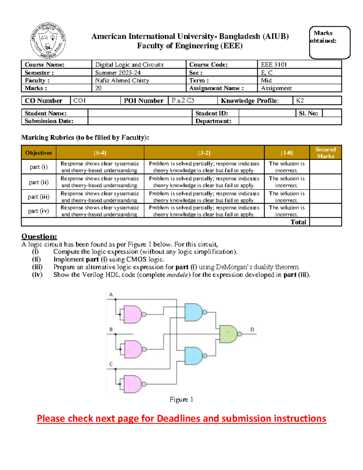 Assignment - 2 .C3 Knowledge Profile: K 2 Student Name: Student ID: Sl ...