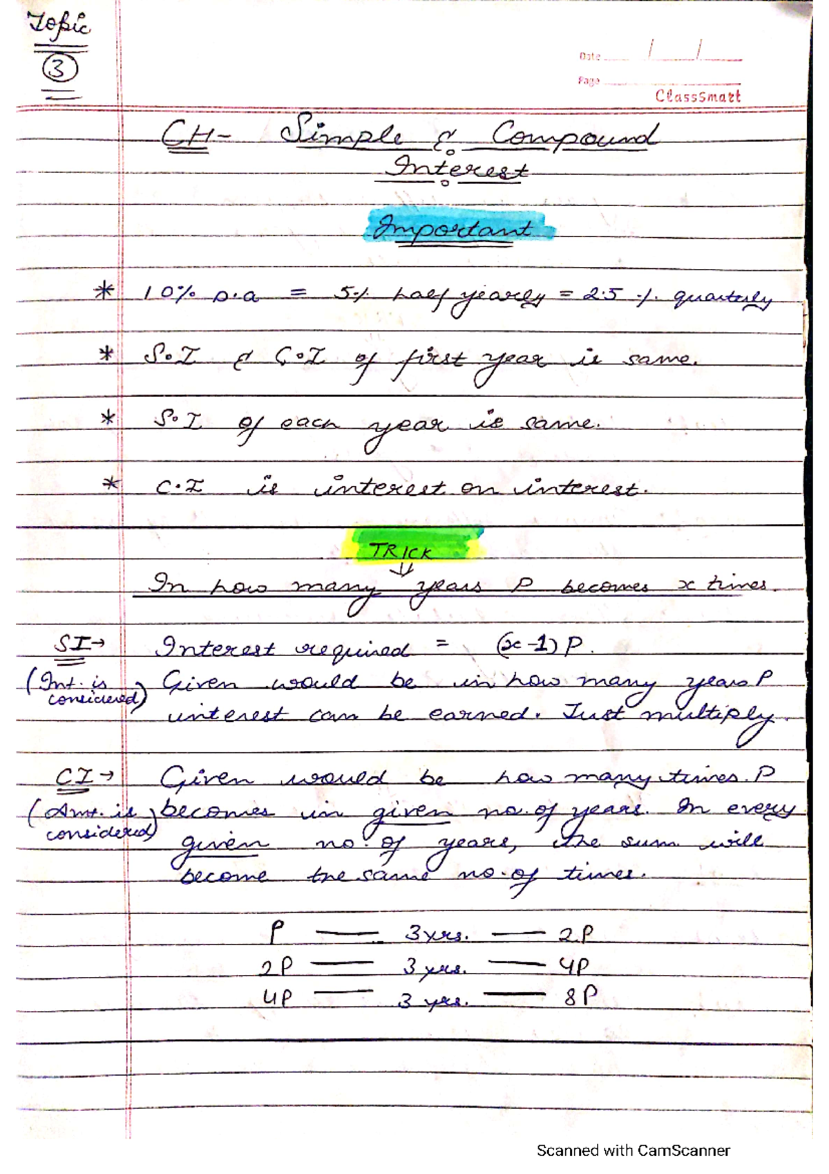 Simple & Compound Interest Formulas - Non-engineers - Topic Date 3 Page ...