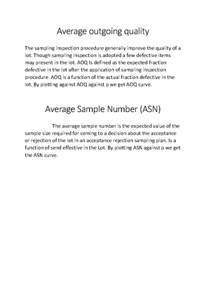 Uses of statistical quality control - Uses of SQC Sqc is a statical ...