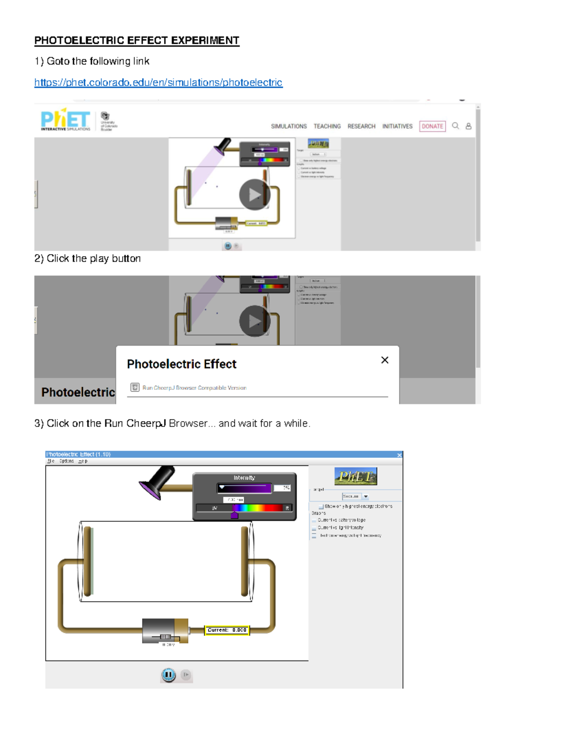 Photoelectric effect experiment - PHOTOELECTRIC EFFECT EXPERIMENT Goto ...