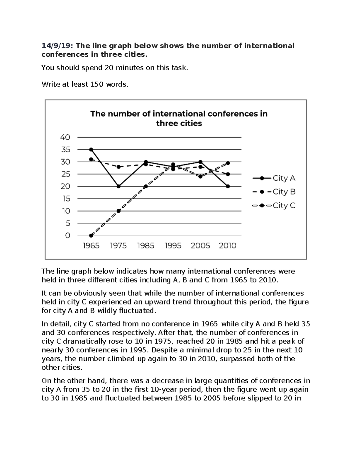 (HW) W1 - WT1 - Trend + Line Graph - 14/9/19: The line graph below shows the number of ...