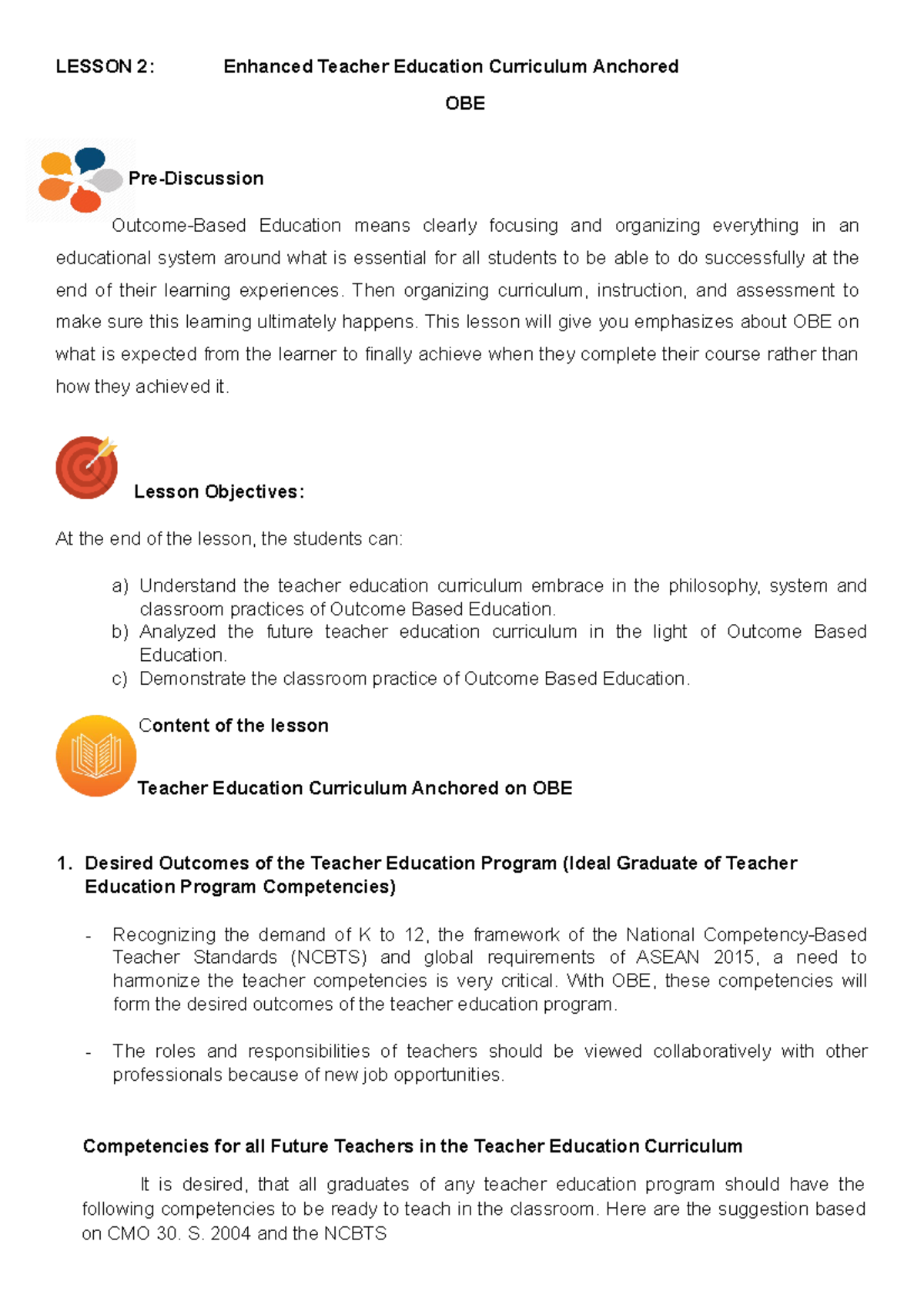 Group 5 Module 8 Written Outline Copy - LESSON 2: Enhanced Teacher ...