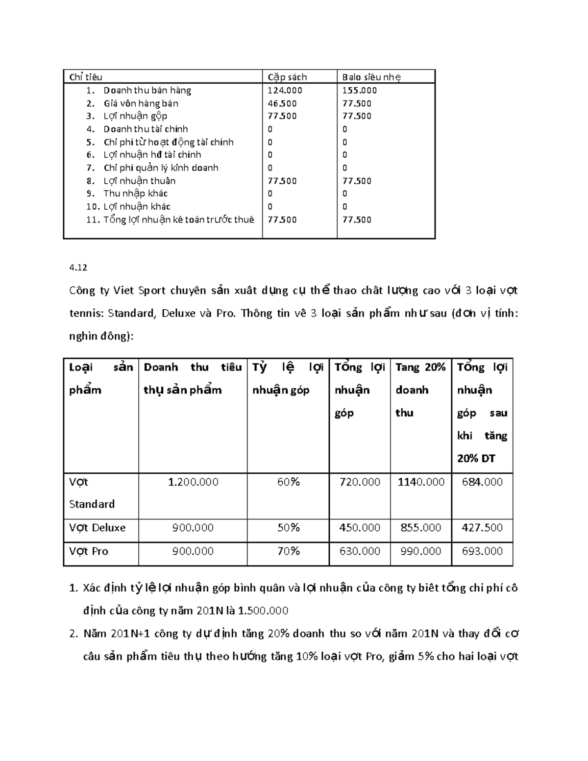 Btktqt C3 - NO DESCRIPTION - Ch tiêuỉ C ặp sách Balo siêu nhẹ 1. Doanh ...