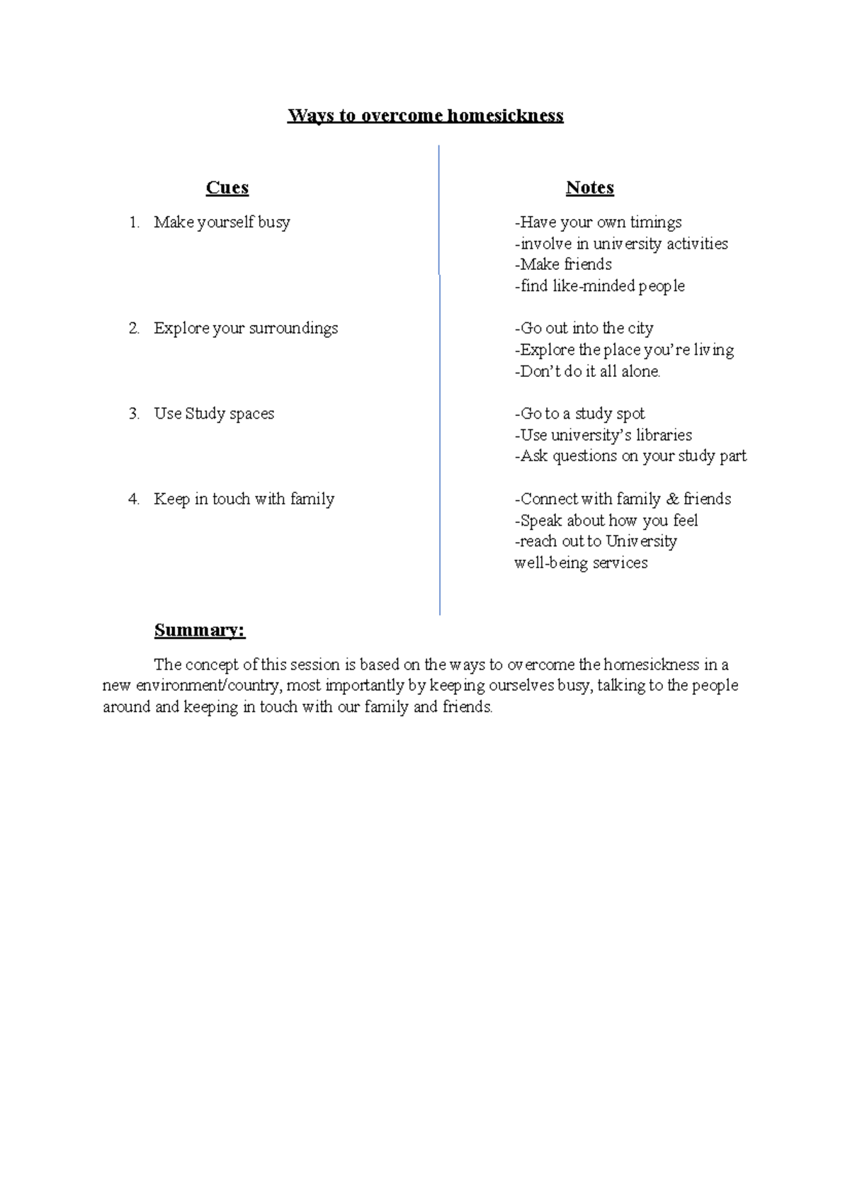 Cornell note taking assignment task 3 - BUSI 651 - UCW - Studocu
