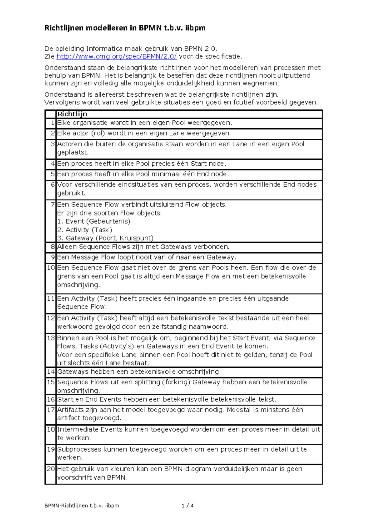 I ibpm-2122-College 2 - BPMN-Richtlijnen t.b.v. i ibpm - De opleiding ...