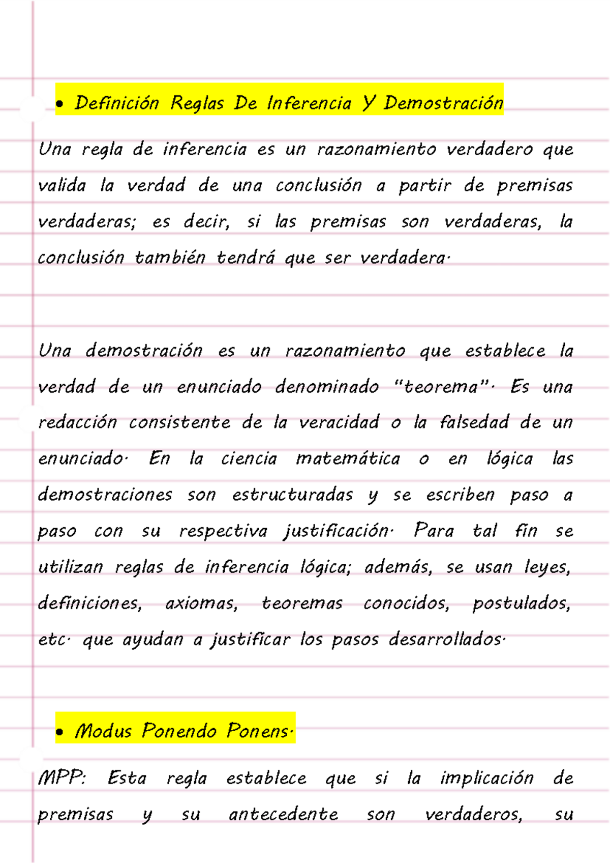 Lógica Matemática - Definición Reglas De Inferencia Y Demostración Una ...