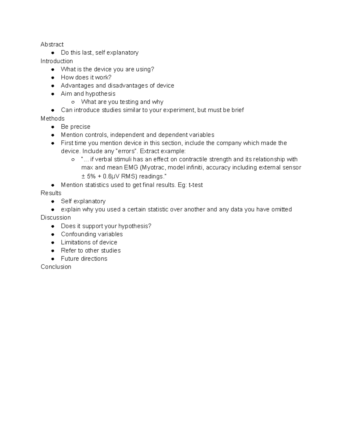 MAP report checklist.docx - Abstract Do this last, self explanatory ...