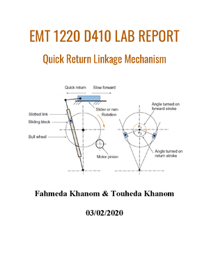 Quick Return Linkage - LAB - QUICK RETURN LINKAGE By kyan jackson ...