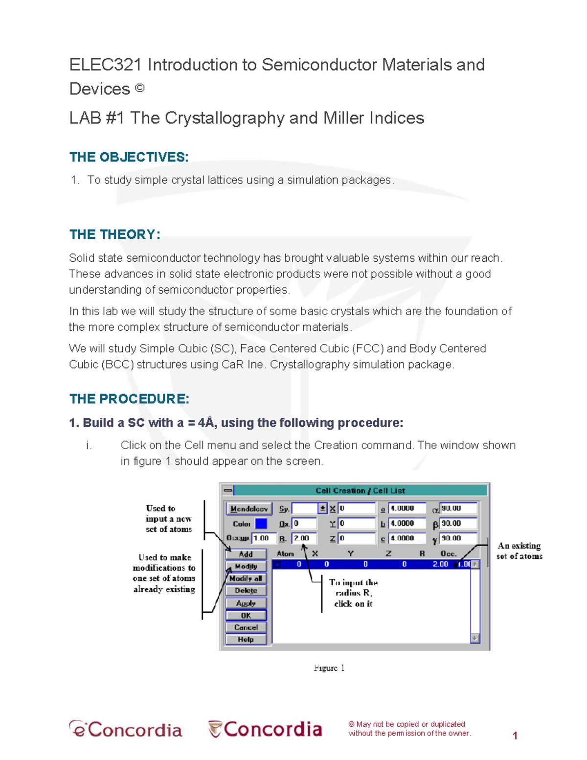 ELEC321-lab1-manu - lab1 - © May not be copied or duplicated without the permission of the owner ...