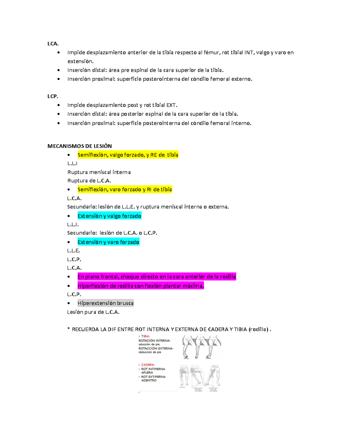 GUIA Rodilla 2 - LCA. Impide desplazamiento anterior de la tibia ...