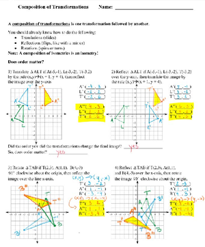 Transformation Notes - Transformation Notes: A transformation is a type ...
