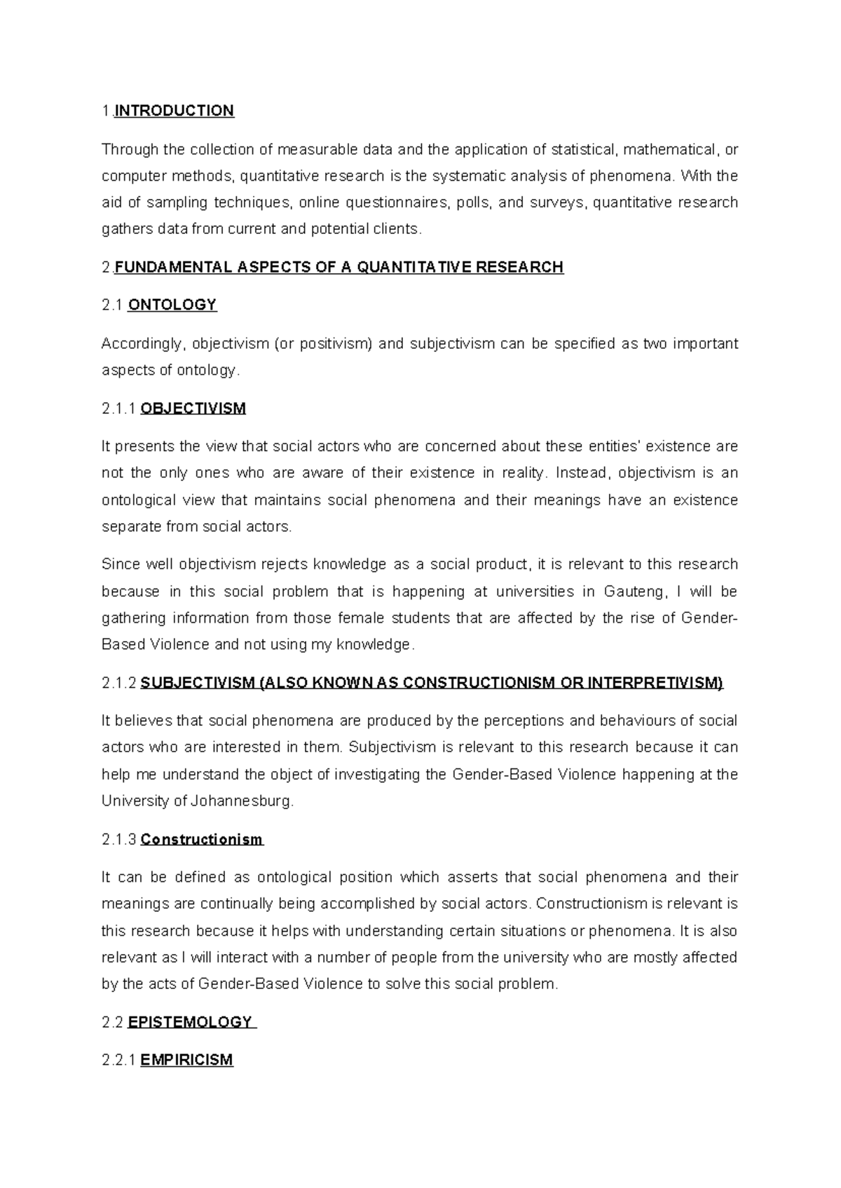 Assessment 4 Sociology - 1 Through the collection of measurable data ...
