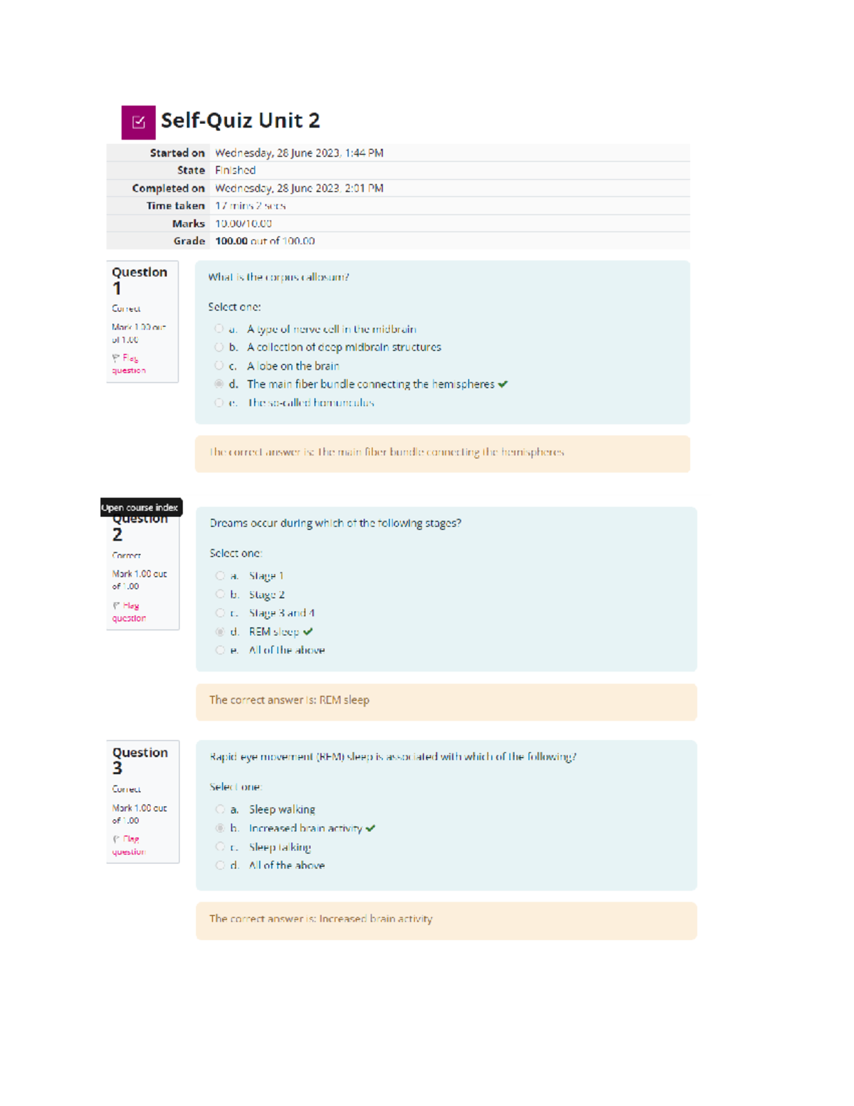 Psyc 1504 Self-Quiz Unit 2 - PSYC 1504 - Studocu