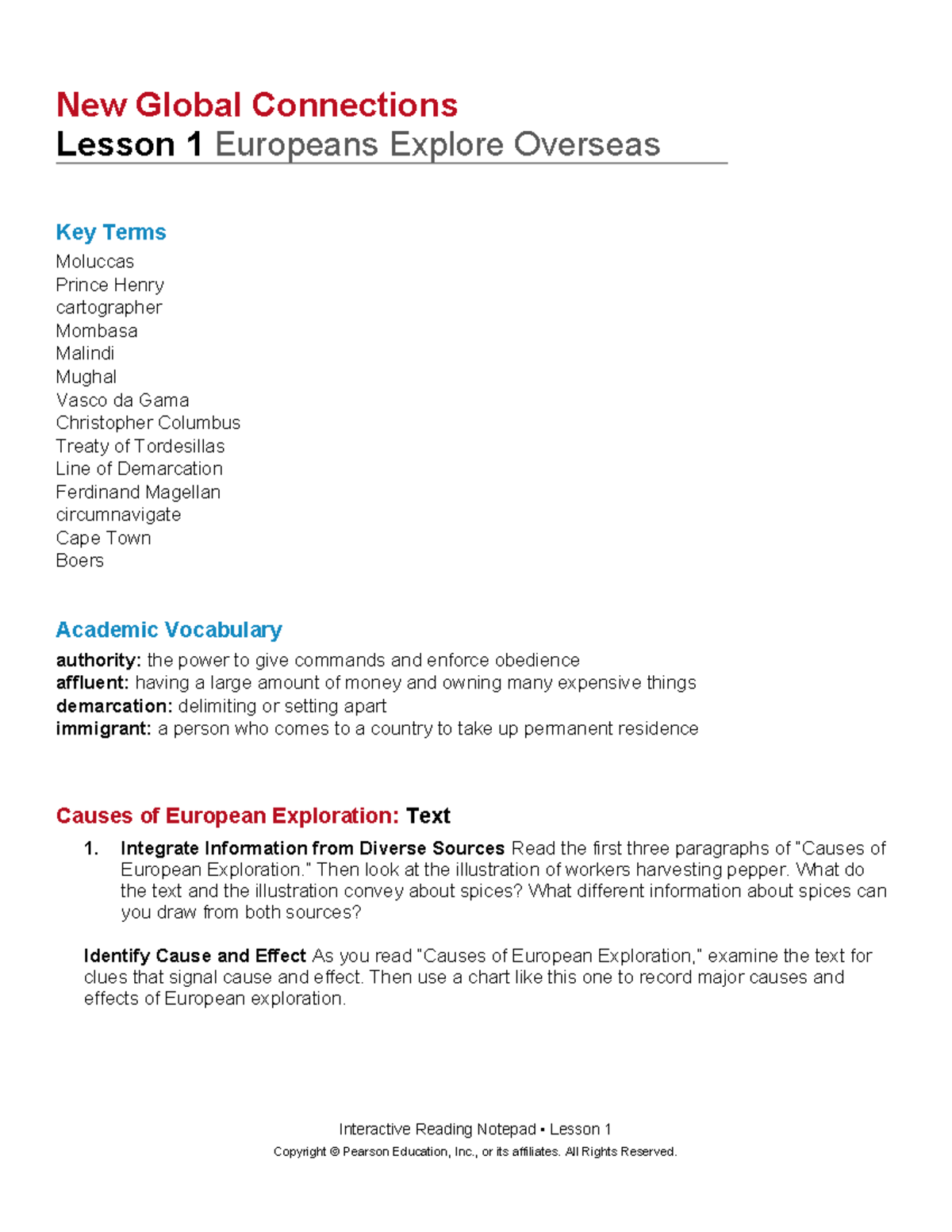 Topic 11, Lesson 1 Guided Reading - New Global Connections Lesson 1 ...