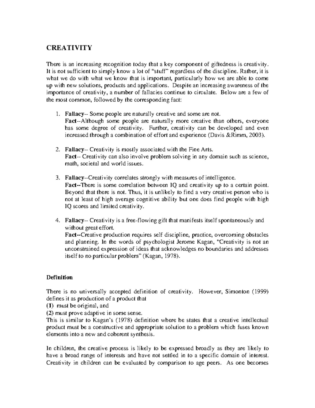 Inclusive Education- Creativity and Creative Abilities of the Gifted ...