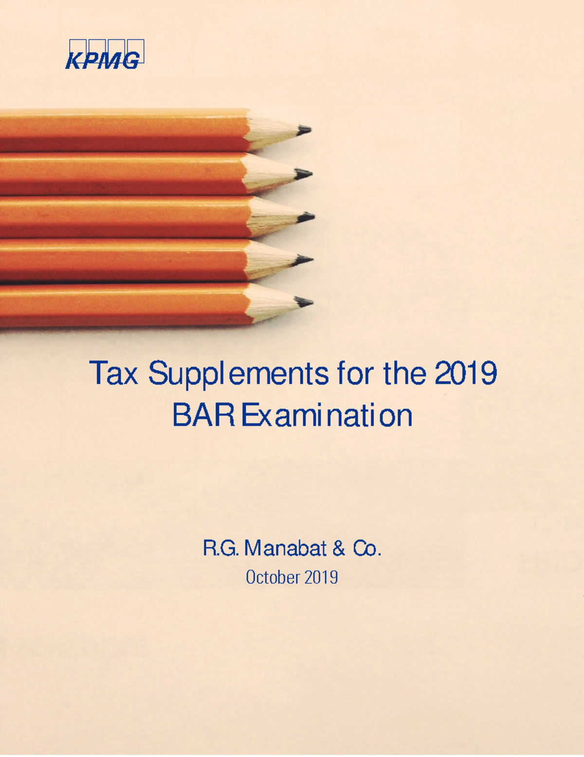 Tax Supplemental Reviewer - October 2019 - Tax Supplements for the 2019 ...