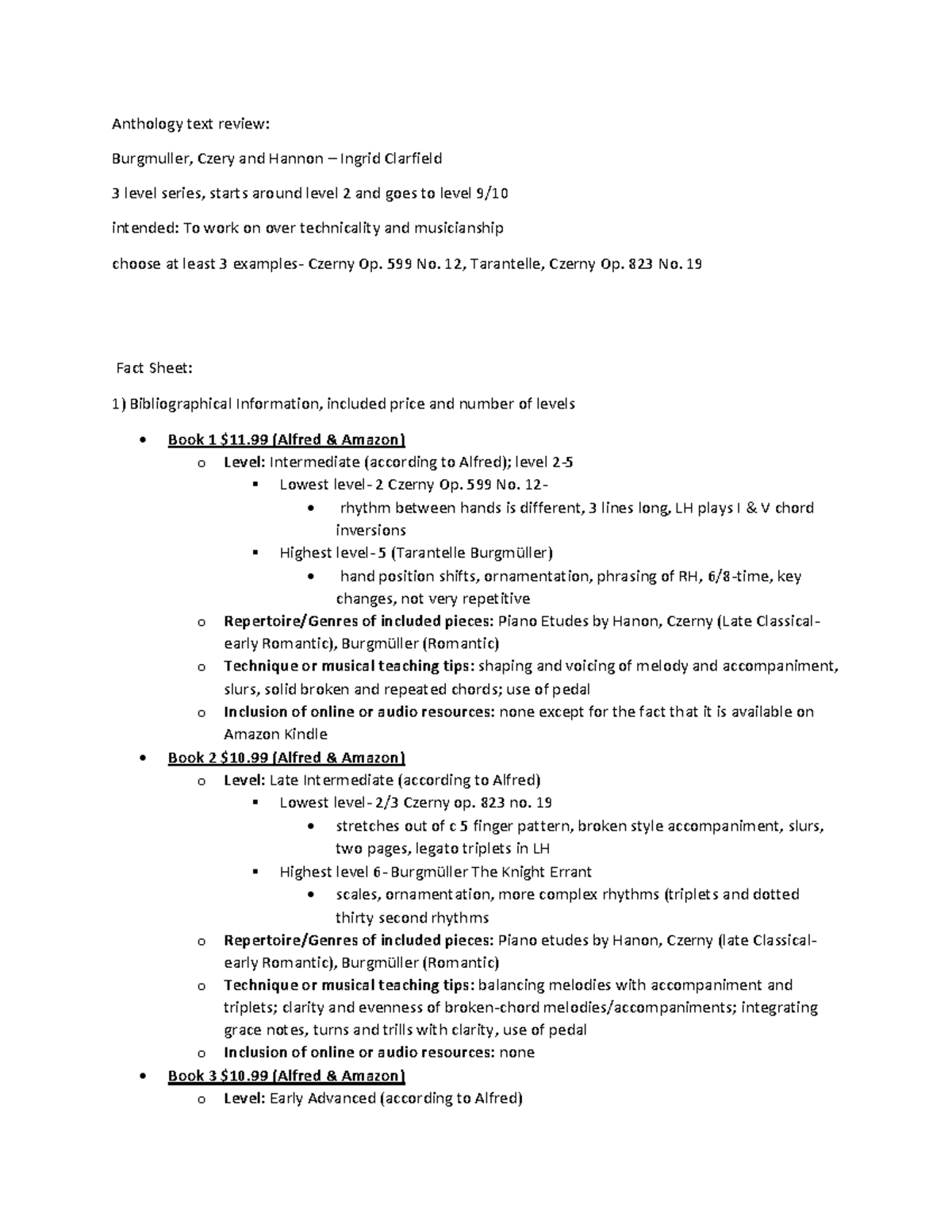 Anthology Text Review - Professor McGree - Anthology text review ...