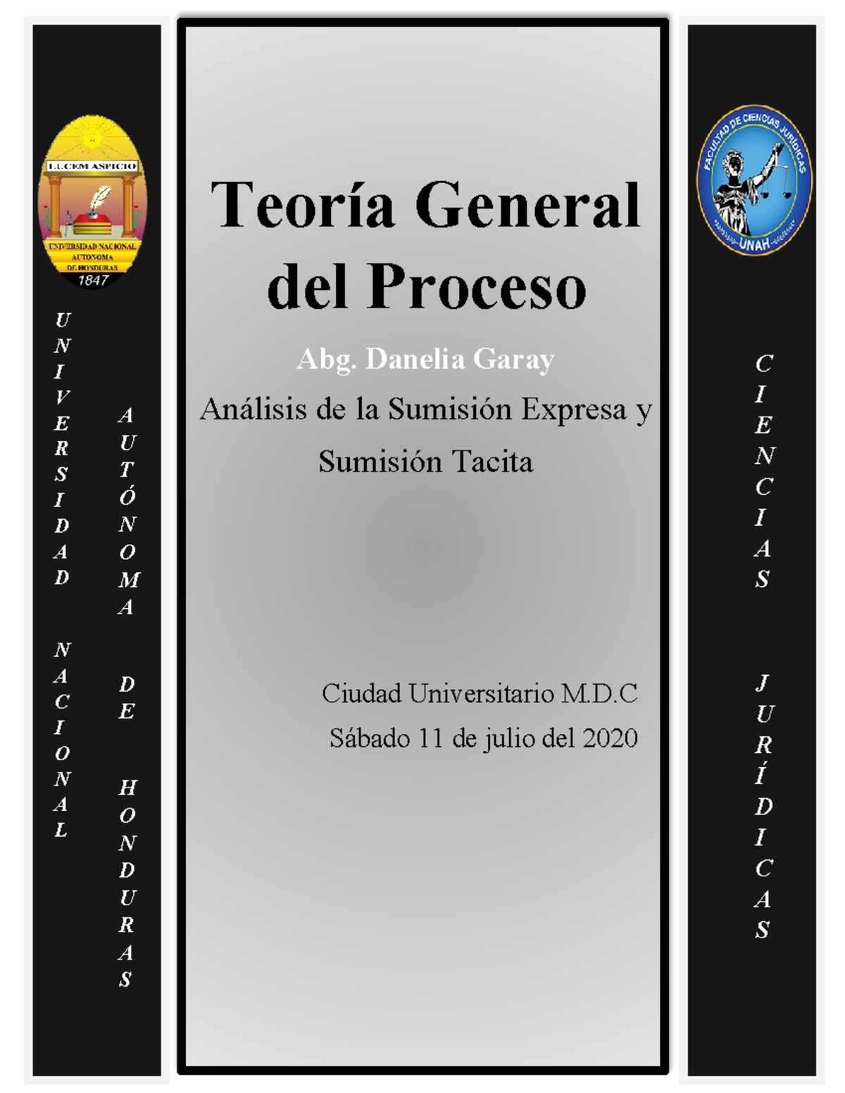 Sumisión Expresa Y Tacita - A U T Ó N O M A D E H O N D U R A S U N I V ...