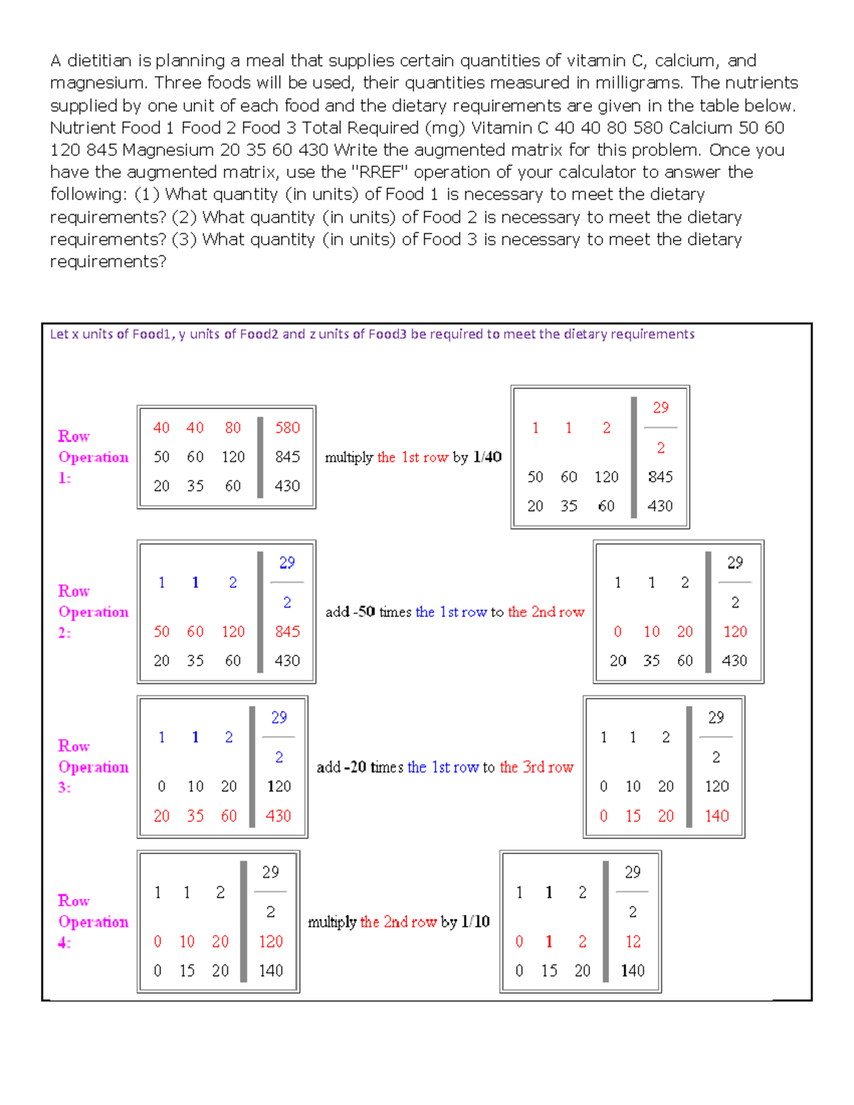 2010-12-14 032728 answer - A dietitian is planning a meal that supplies ...