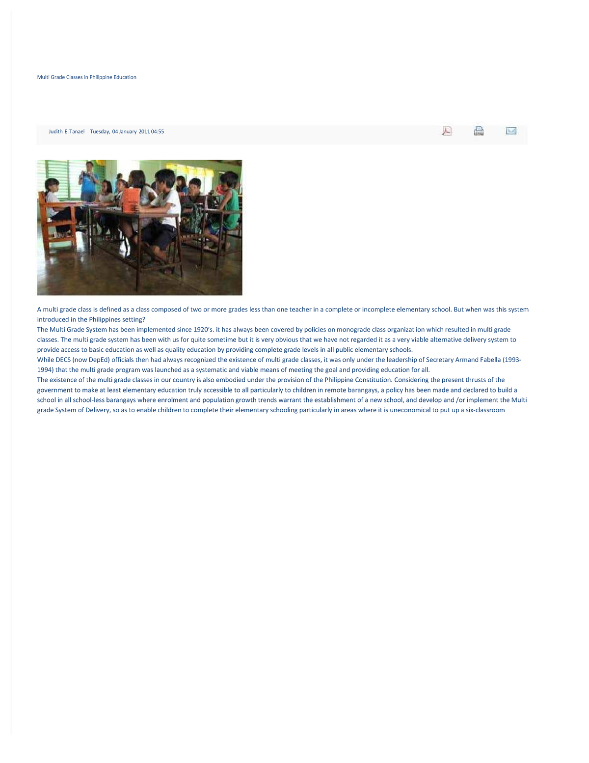 Pdf multi grade classes in philippine education Compress Multi Grade