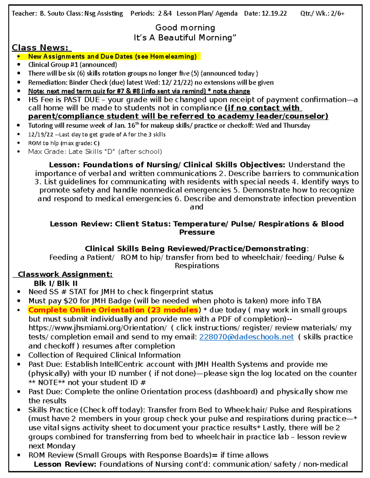 12 - answer questions and or write down the correct information ...