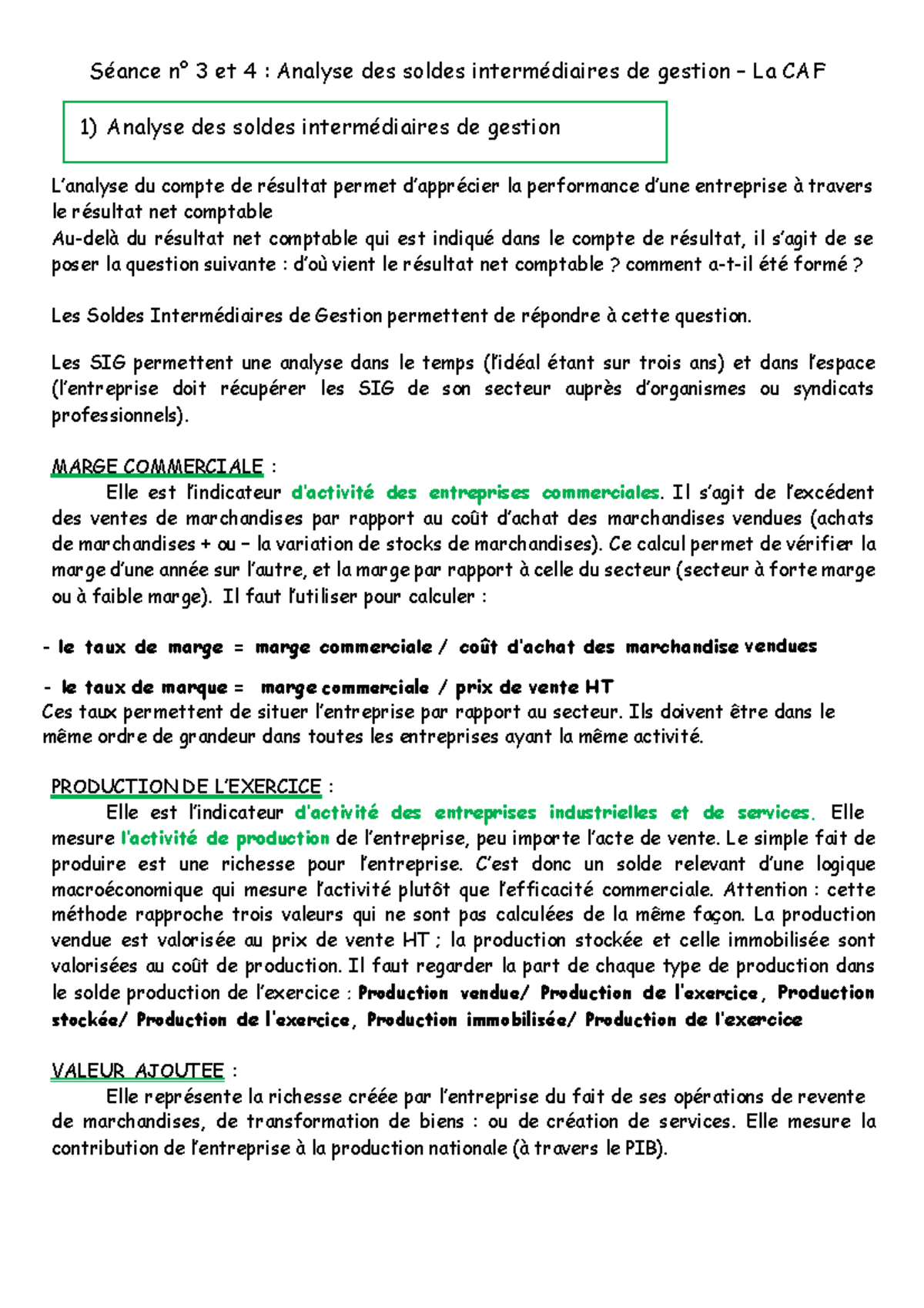 Seance n 3 et 4 analyse SIG - CAF - Séance n° 3 et 4 : Analyse d es ...