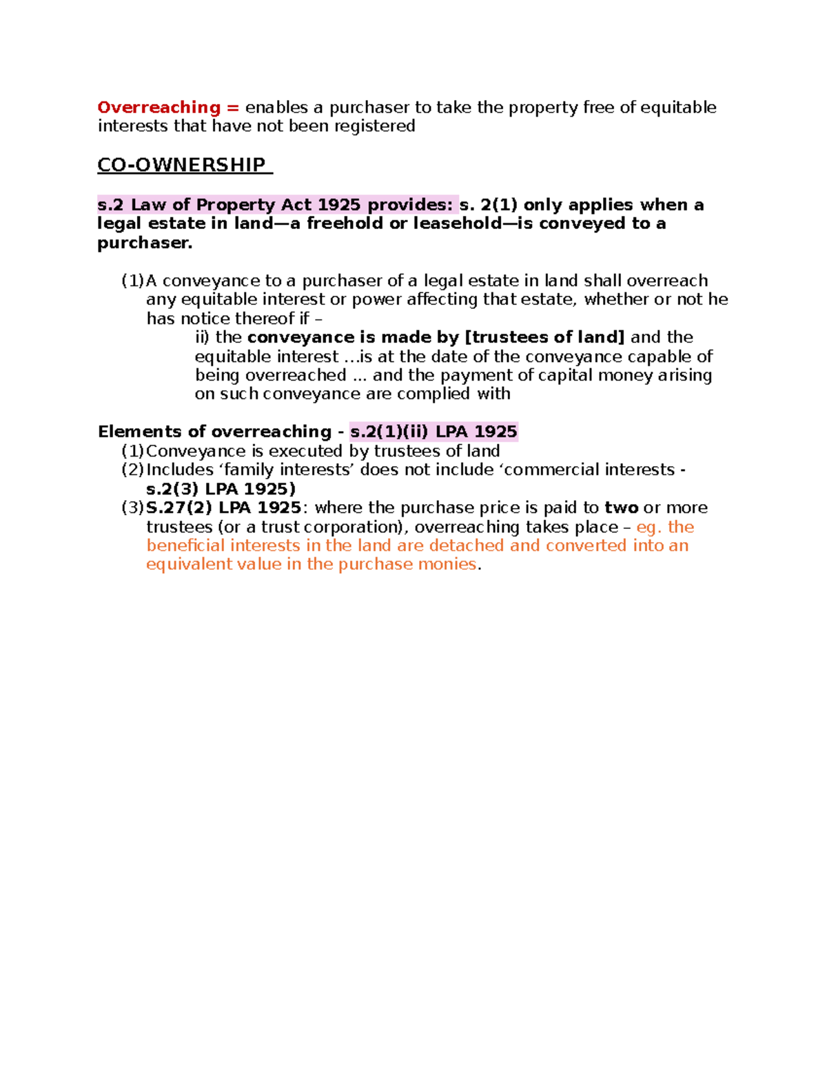 Overreaching - Studocu - Overreaching = enables a purchaser to take the ...