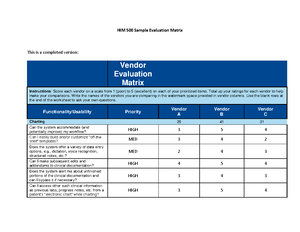 Use this one evaluation matrix template - Vendor Evaluation Matrix ...