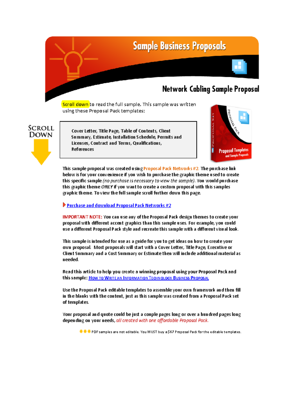 84529841 Networking Sample Proposal - Network Cabling Sample Proposal ...