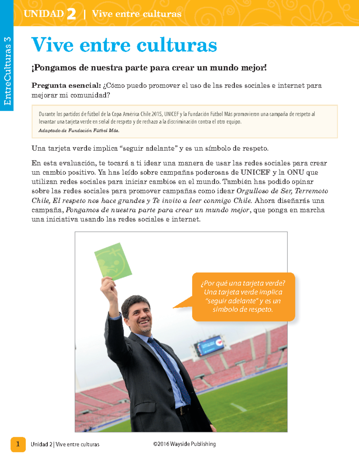 Tarjeta Verde - Idk - EntreCulturas 3 Vive entre culturas ¡Pongamos de ...