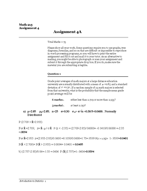 Math 215 Unit Self-Tests 1-3 - Unit 1 Self-Test Show all your work and ...