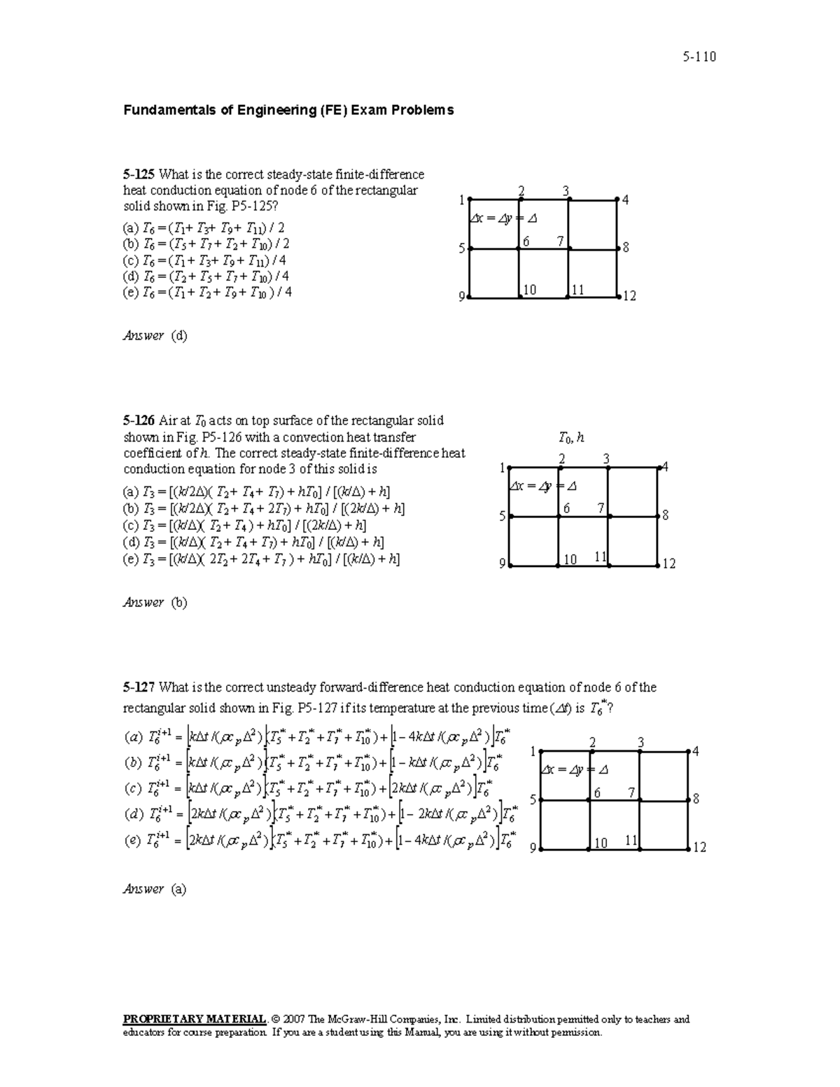 Ch-5 MCQs - MCQs - 5- Fundamentals of Engineering (FE) Exam Problems 5 ...
