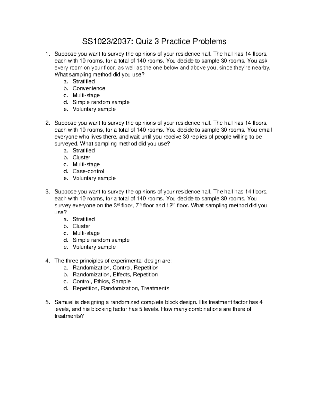 Quiz 3 Practice Problems Solutions - SS1023/2037: Quiz 3 Practice ...