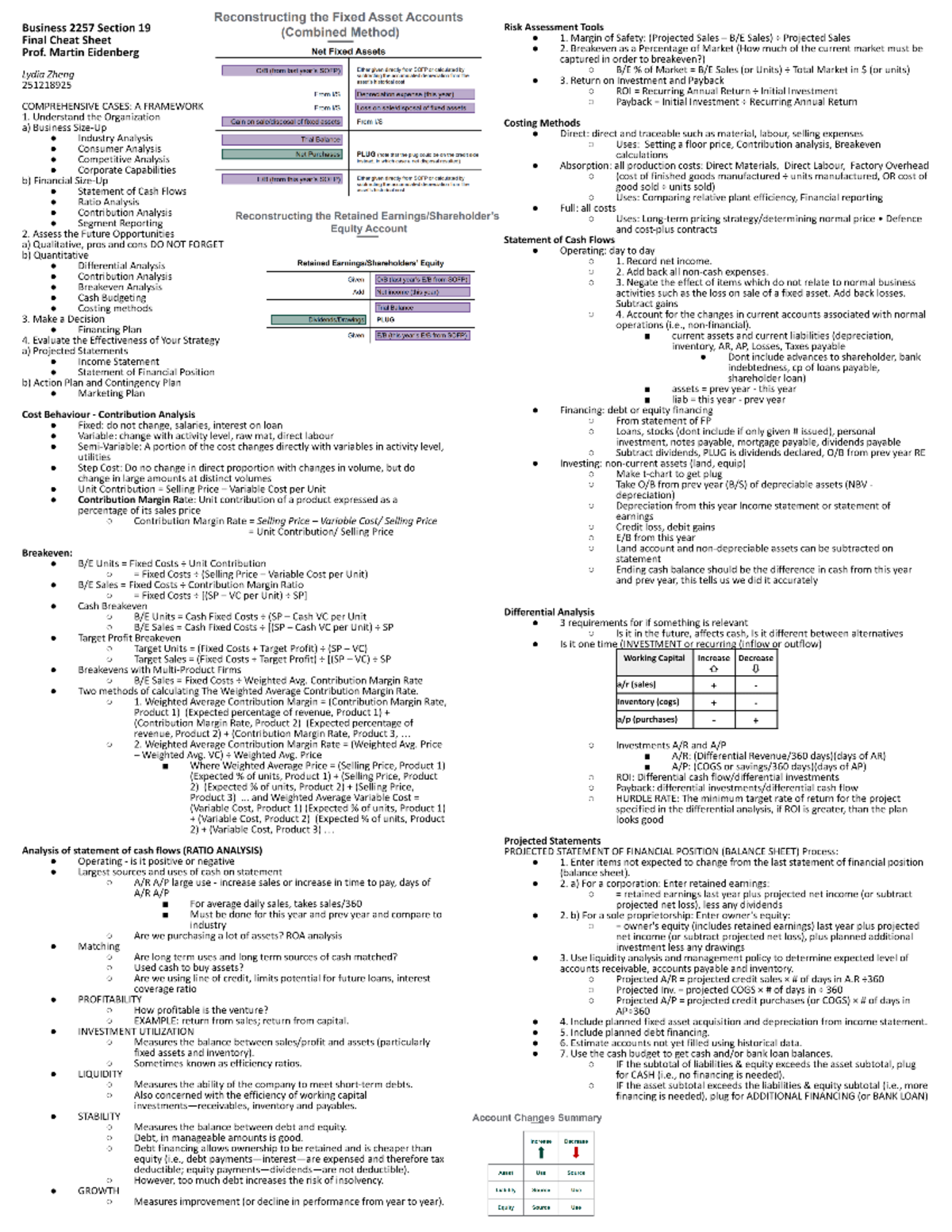 Bus 2257 final exam cheatsheet - BUS 2257 - segment reporting - Studocu