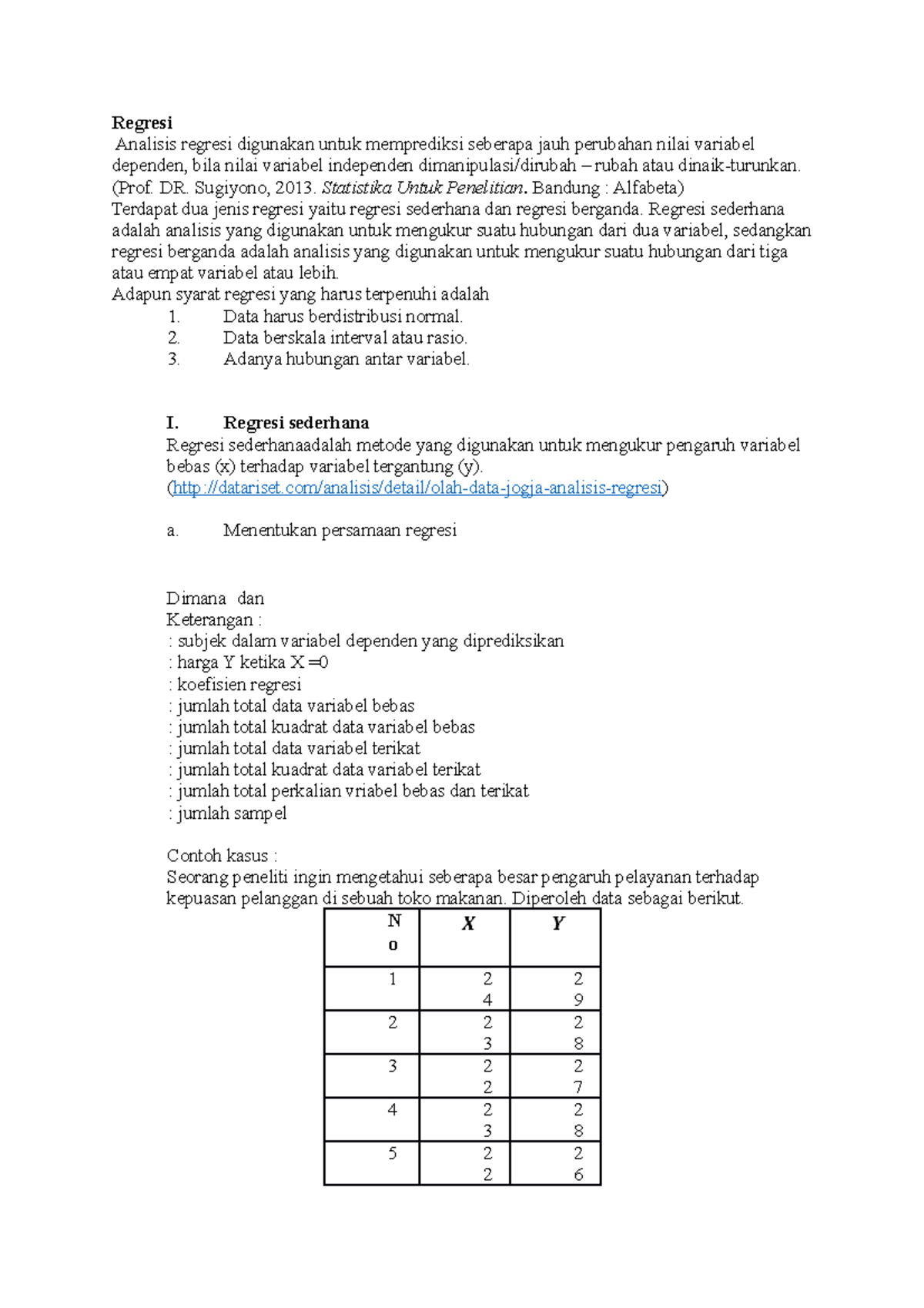 Statistika Inferensial dan Kuantitatif - Regresi Sederhana dan Regresi Berganda - SPSS - Regresi ...