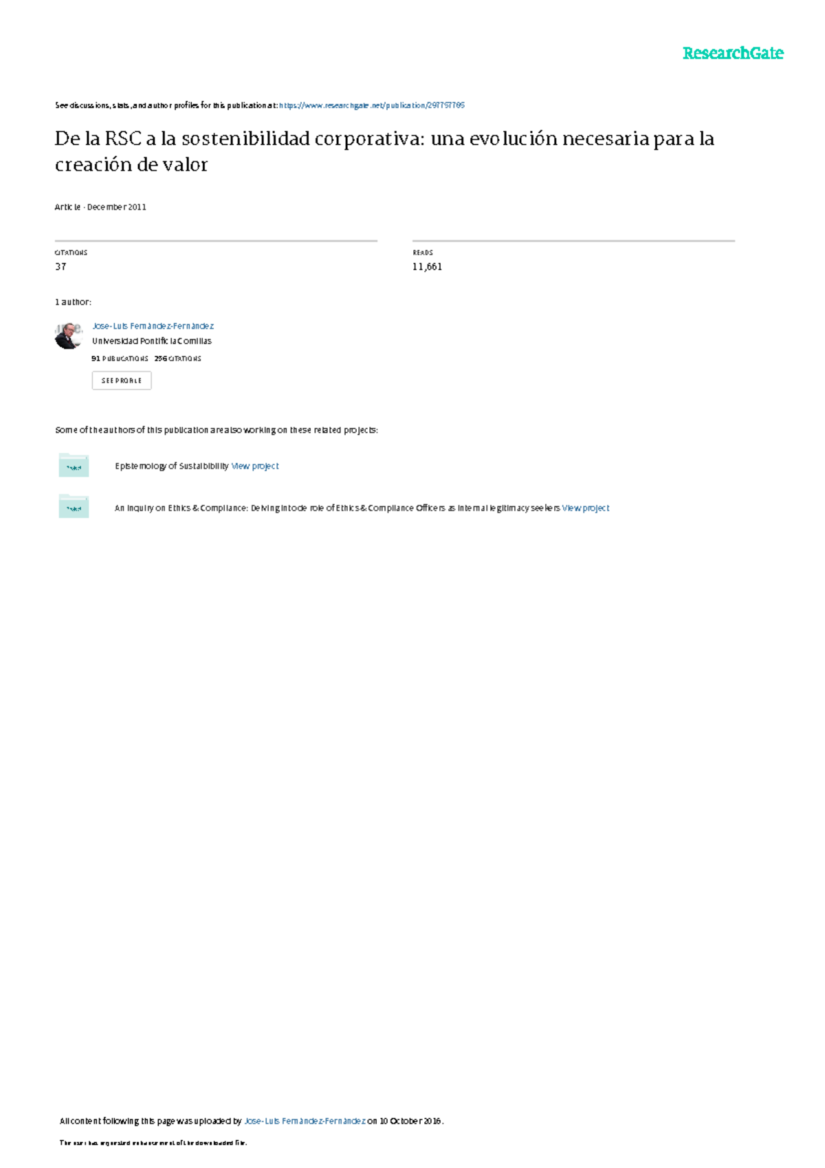 LO30 Fernandez-Fernandez 201. De la RSC a la sostenibilidad - See ...