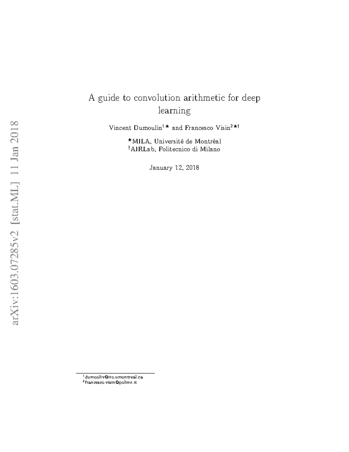 A guide to convolution arithmetic for deep learning - A guide to ...