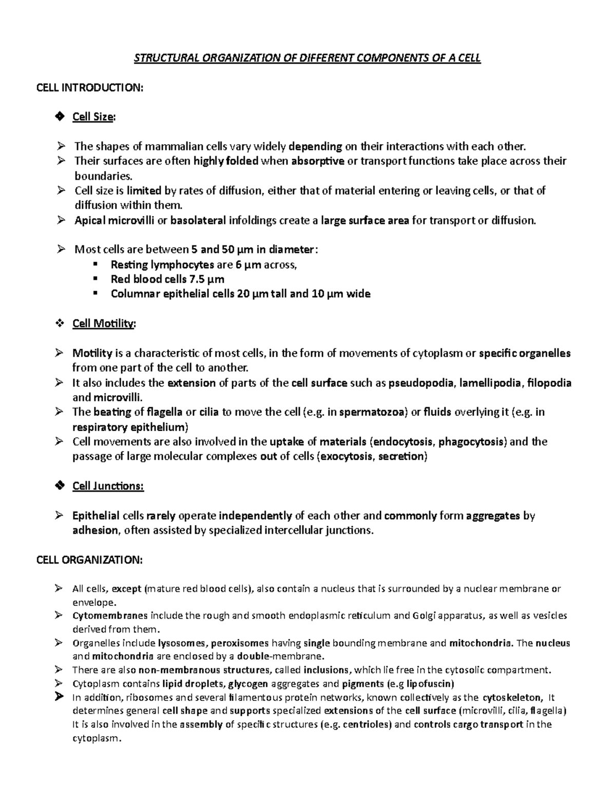 Cell Introduction - Just to avail other documents - STRUCTURAL ...