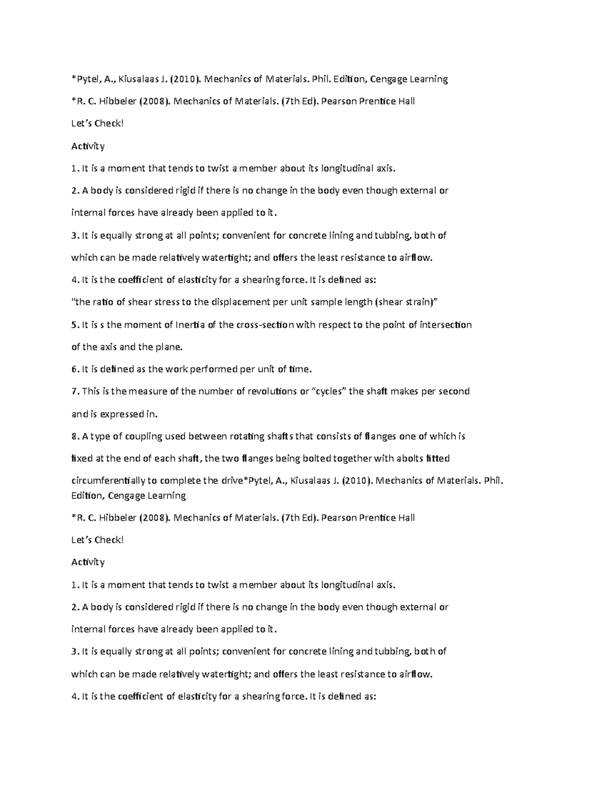 Doc28-flunge - 1. It is a moment that tends to twist a member about its ...