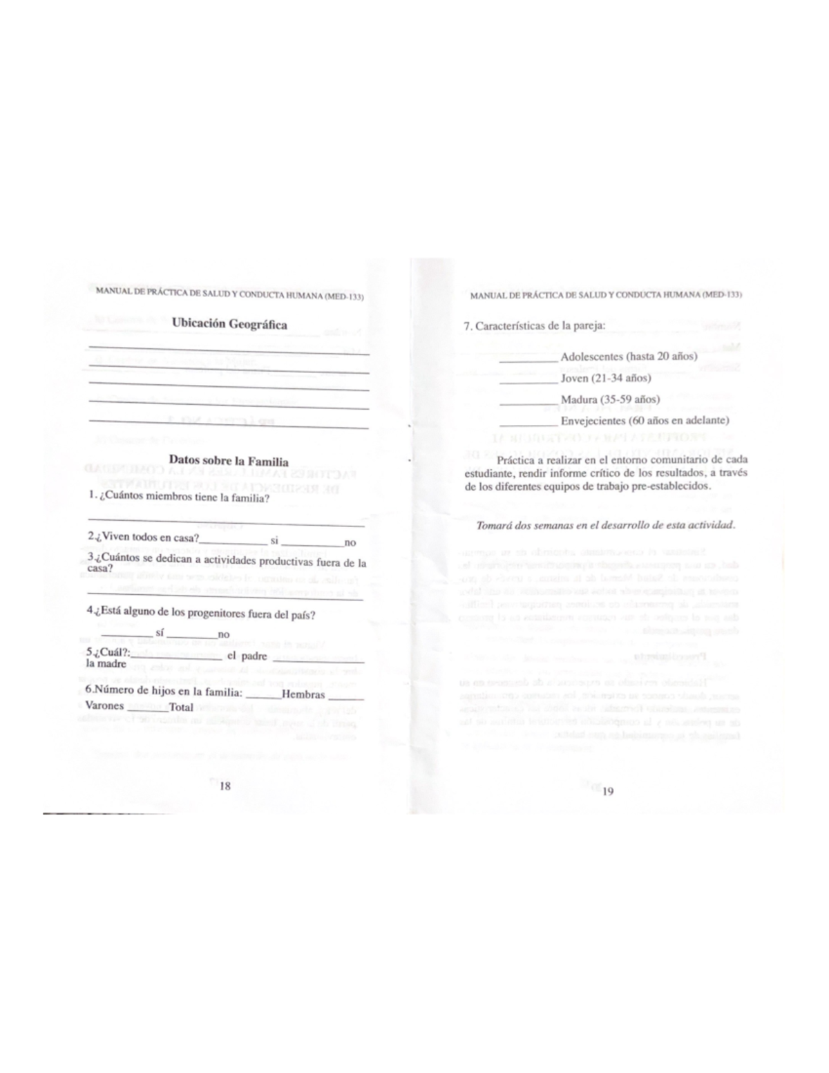 Manual DE PRÁ Ctica DE Salud Y Conducta Humana (MED-133) - Lab Salud y Conducta Humana - Studocu