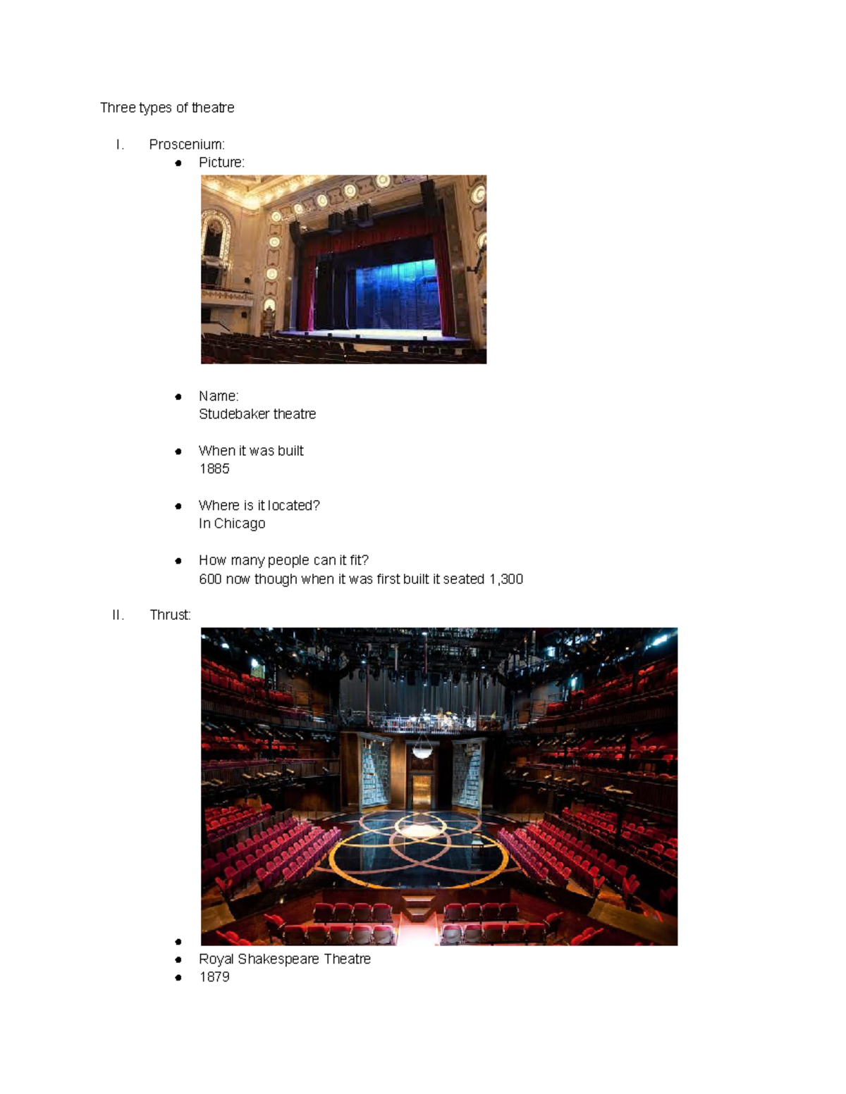 Three types of theatre - Proscenium: Picture: Name: Studebaker theatre ...
